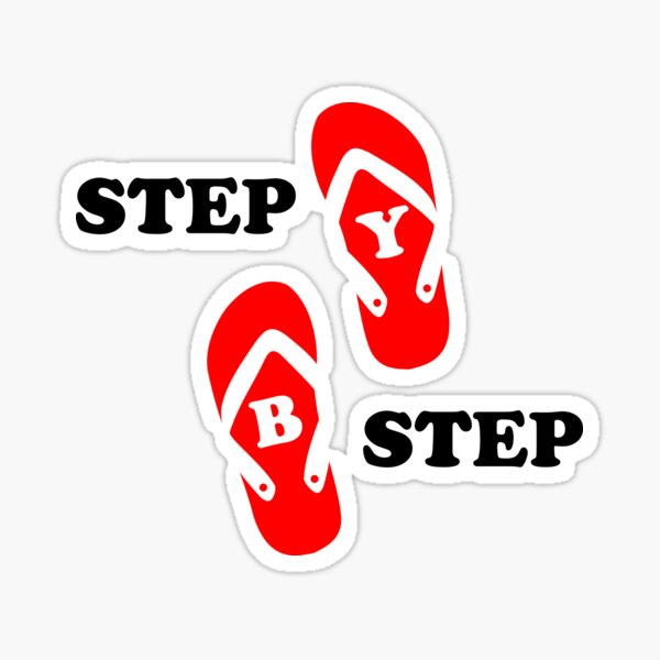"Step by step" Sticker by bulecool | Redbubble