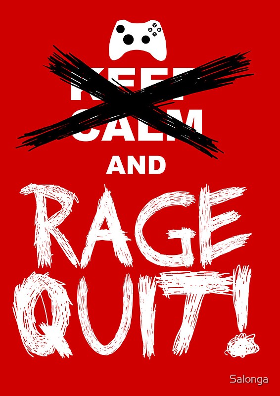 "RAGE QUIT! Poster (Xbox Version)" by Salonga | Redbubble