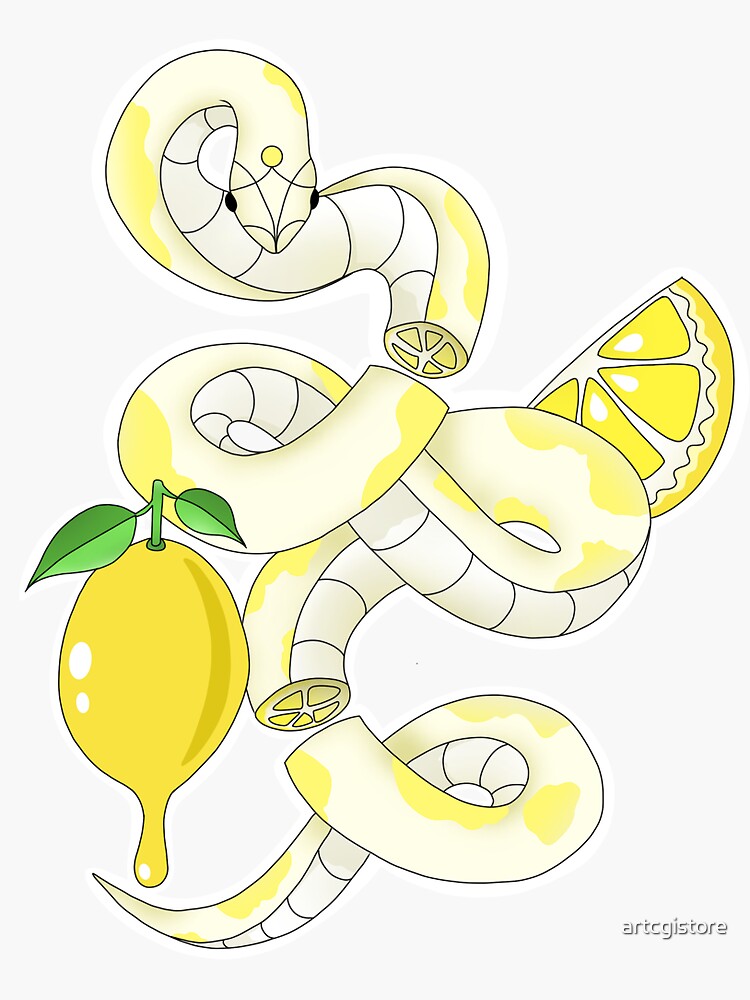 "Lemon snake " Sticker for Sale by artcgistore | Redbubble