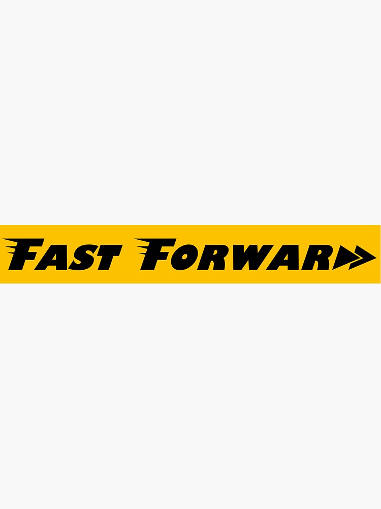"fast-forward-gold background" Sticker for Sale by jodyn88 | Redbubble