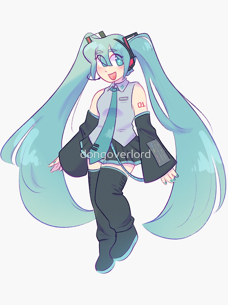 "Miku" Sticker by dongoverlord | Redbubble