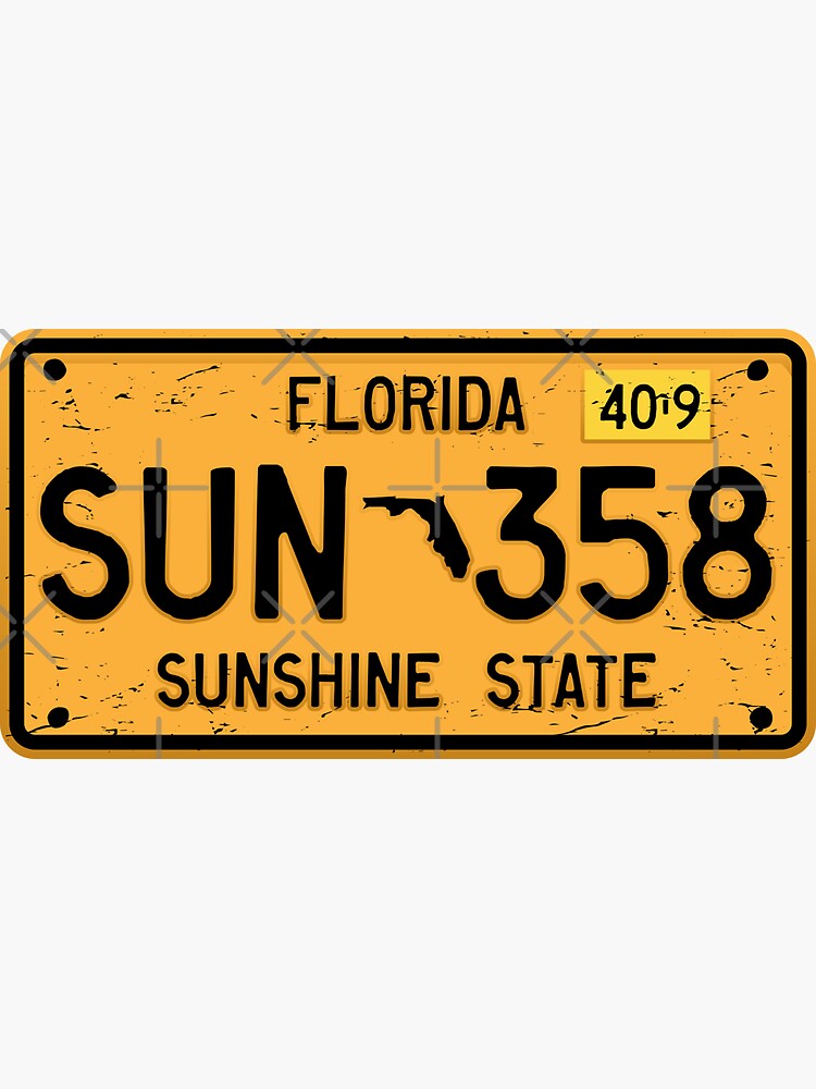 "Florida state license plate" Sticker for Sale by studio838 | Redbubble