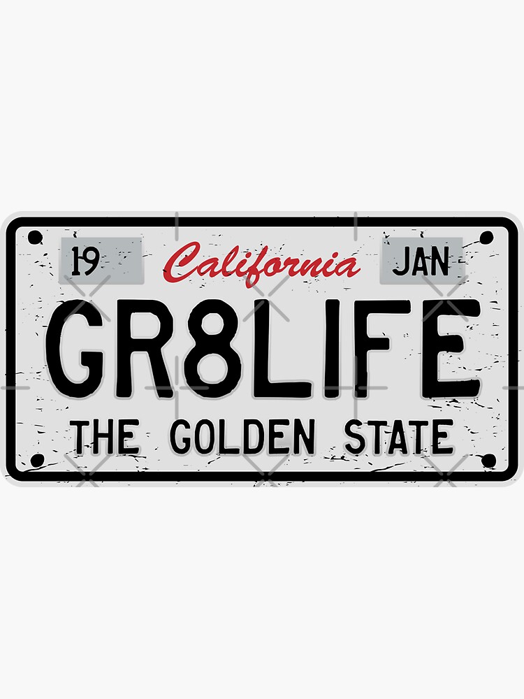 "California state license plate" Sticker for Sale by studio838 | Redbubble