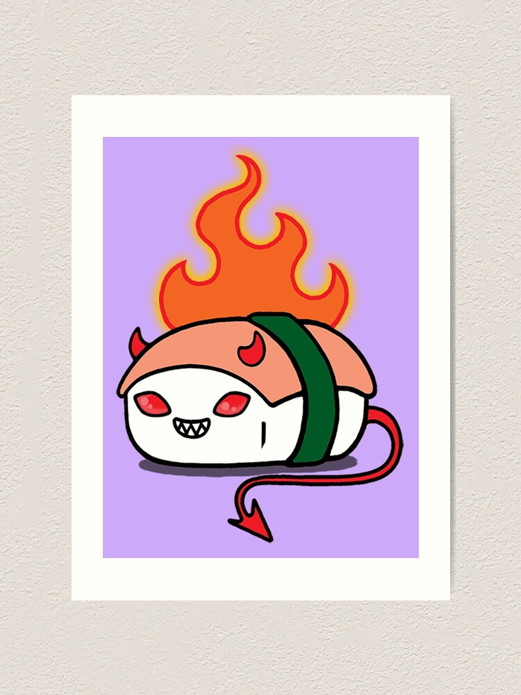 "Sushi Demon Series1: Spicy Devil Tuna" Art Print by 547566 | Redbubble