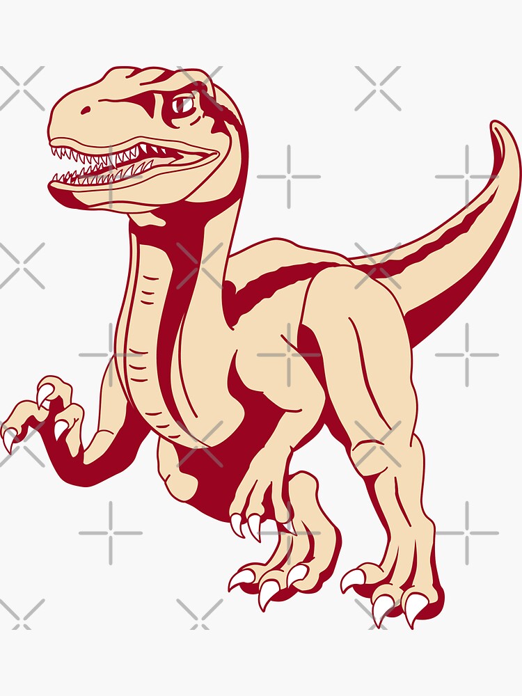 "Velociraptor dinosaur" Sticker by t335 | Redbubble