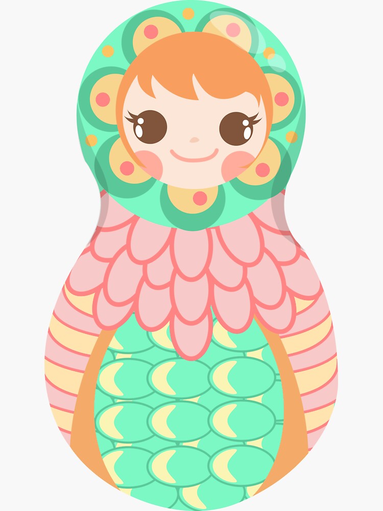 "Beautiful matryoshka doll" Sticker for Sale by elnamadilaih | Redbubble