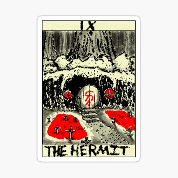"Tarot: The Hermit" Sticker for Sale by rdickinson | Redbubble