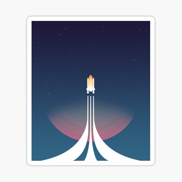 "Space Shuttle" Sticker for Sale by elmindo | Redbubble