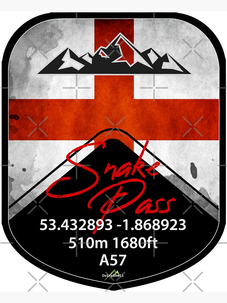 "Snake Pass (A57) Motorcycle Cycle Biker Sticker & T-Shirt" Magnet for ...