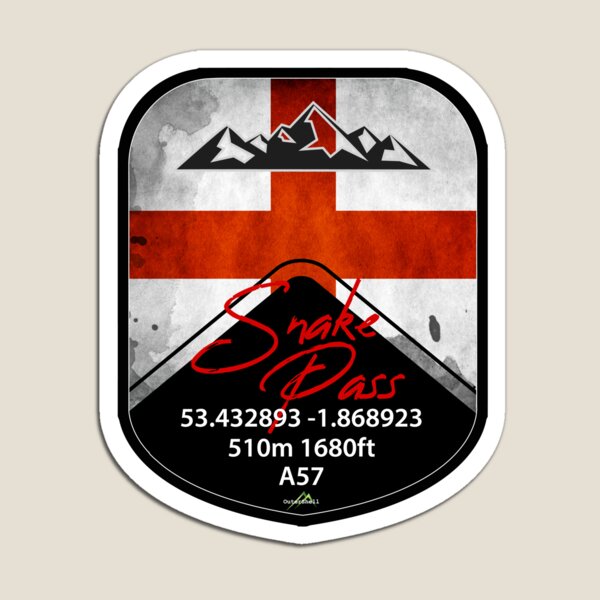 "Snake Pass (A57) Motorcycle Cycle Biker Sticker & T-Shirt" Magnet for ...