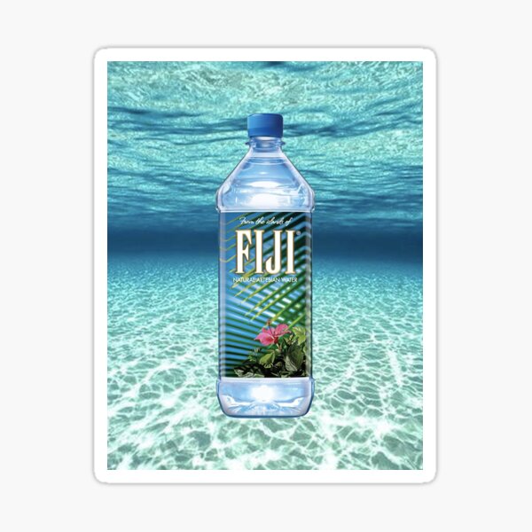 "fiji water" Sticker for Sale by based-figaro | Redbubble