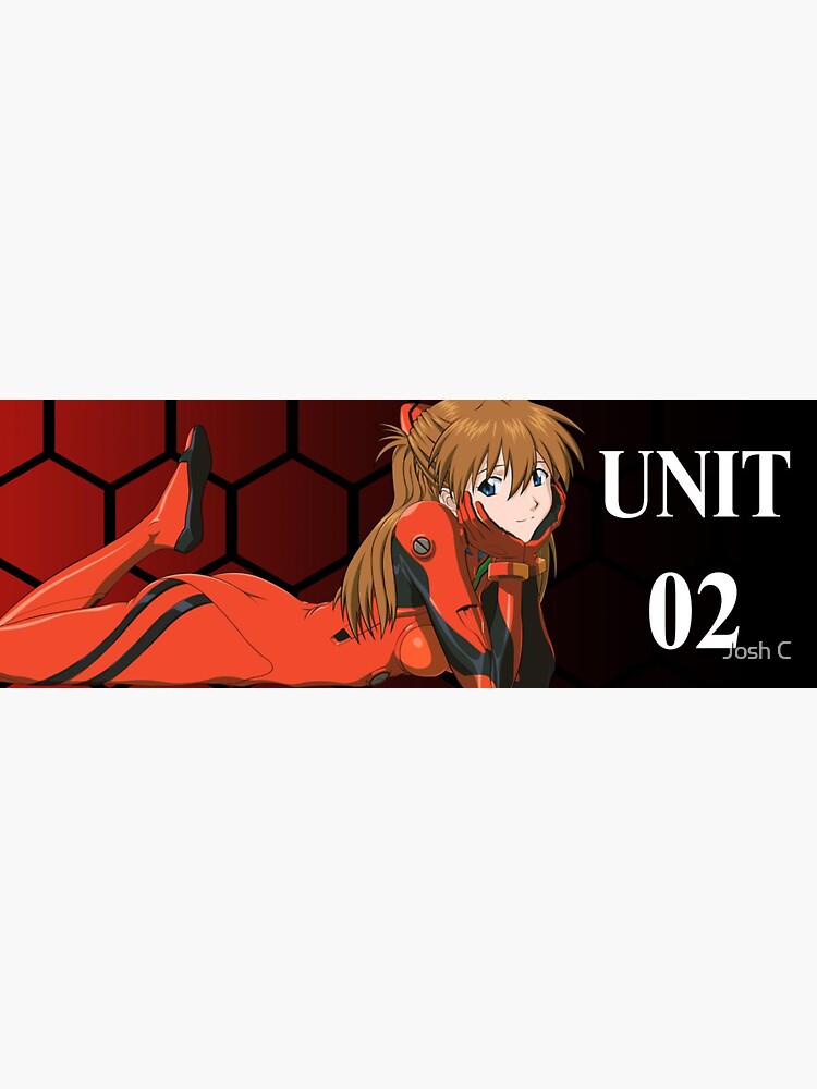 "Asuka Unit - 02" Sticker for Sale by Joshua Cholick | Redbubble