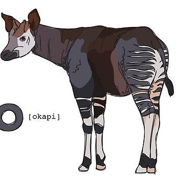 "Funky Animal Alphabet: O is for Okapi" Poster for Sale by ...