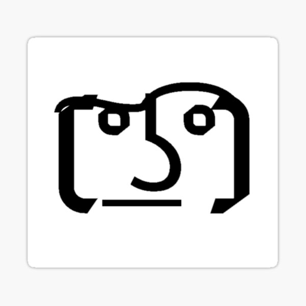 "Angry Lenny Face meme" Sticker by UVrgames | Redbubble