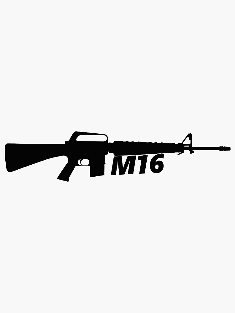 "M16 Assault Rifle" Sticker for Sale by dominictoms9997 | Redbubble