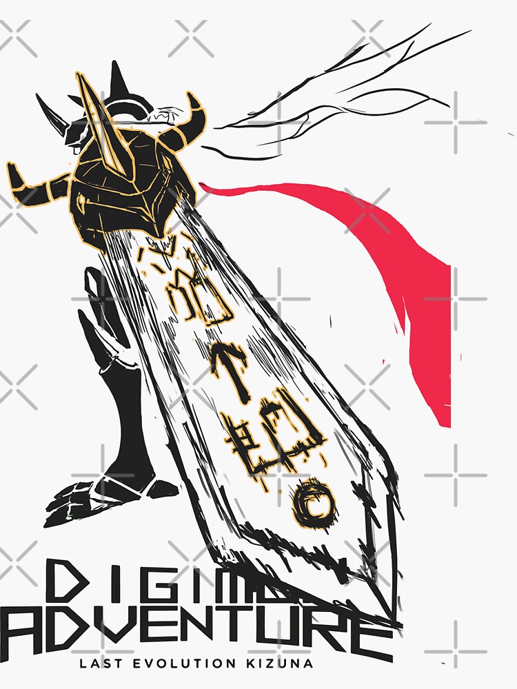 "Digimon Omnimon/Omegamon Zwart Last Evolution Kizuna" Sticker for Sale ...