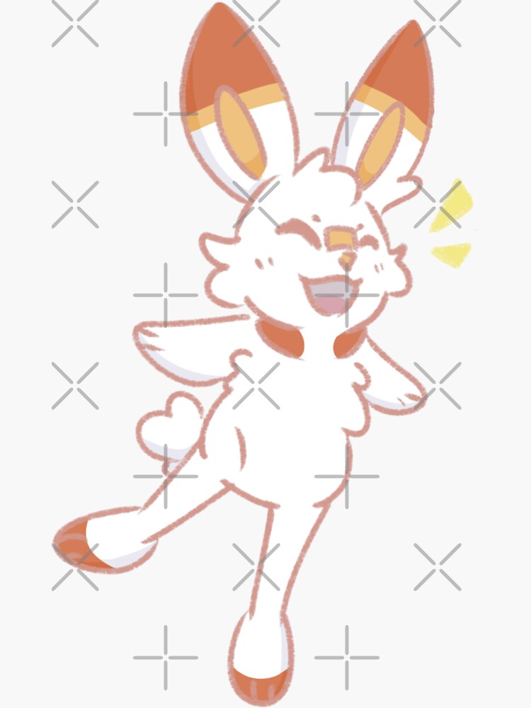 "Scorbunny" Sticker for Sale by Millymew | Redbubble