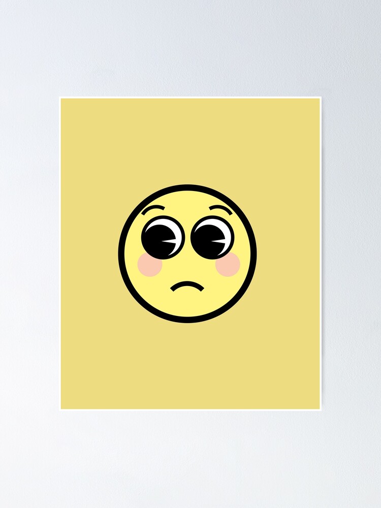 "Cool Sad Face Emoji Icon Design" Poster for Sale by StuffNStickers ...