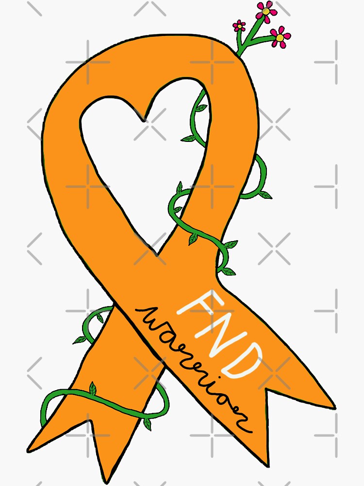 "FND warrior awareness ribbon" Sticker for Sale by Jasminmayox | Redbubble