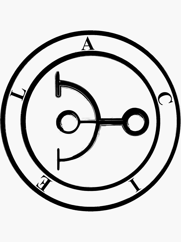 "Aciel The God Burne Summoning Demon Sigil " Sticker by signsandsymbols ...