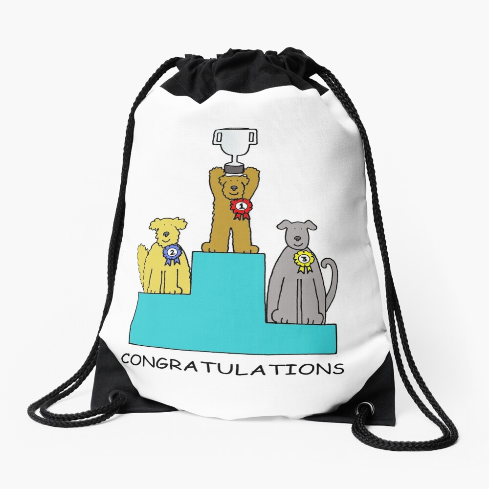 "Congratulations Dog Show Success Cartoon Dog with Trophy" Greeting ...
