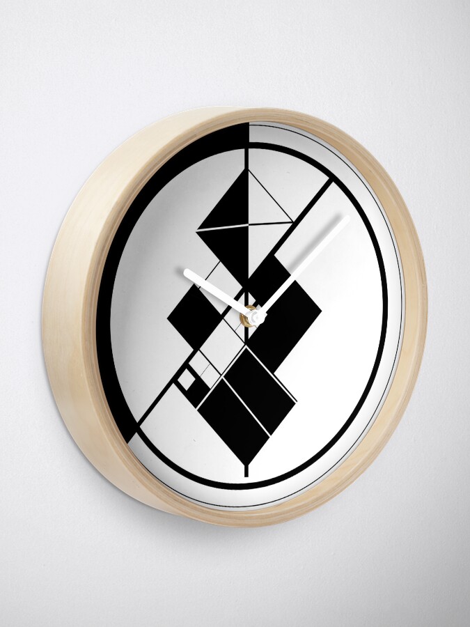 " Geometric Dagger - Minimal logo art of Black and White shapes on ...