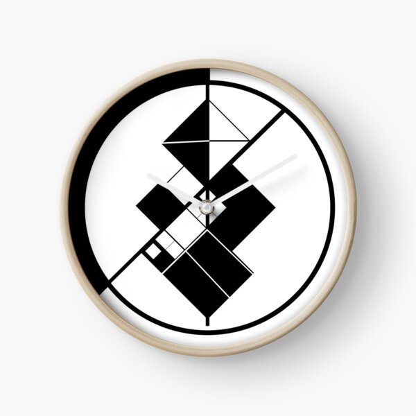 " Geometric Dagger - Minimal logo art of Black and White shapes on ...