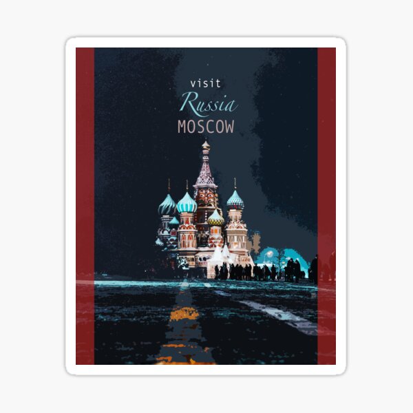 "Travel Posters_Visit Moscow_Russia." Sticker by FanitsaArt | Redbubble