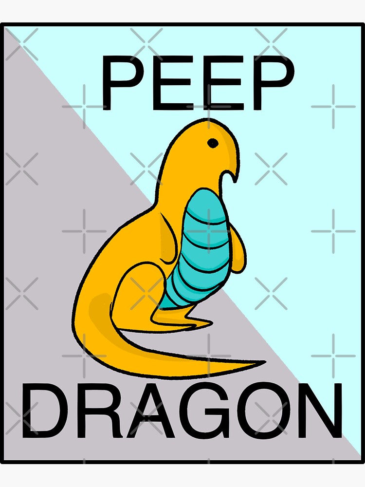 "Peep Dragon" Sticker by eangeli808 | Redbubble