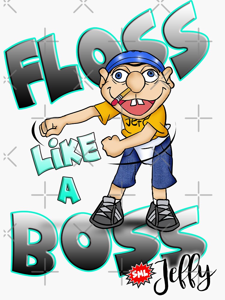 "Jeffy Floss Like a Boss - SML" Sticker for Sale by ONEL LOPEZ | Redbubble