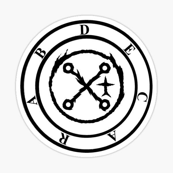"Decarab The Beautiful Demon Summoning Sigil" Sticker for Sale by ...