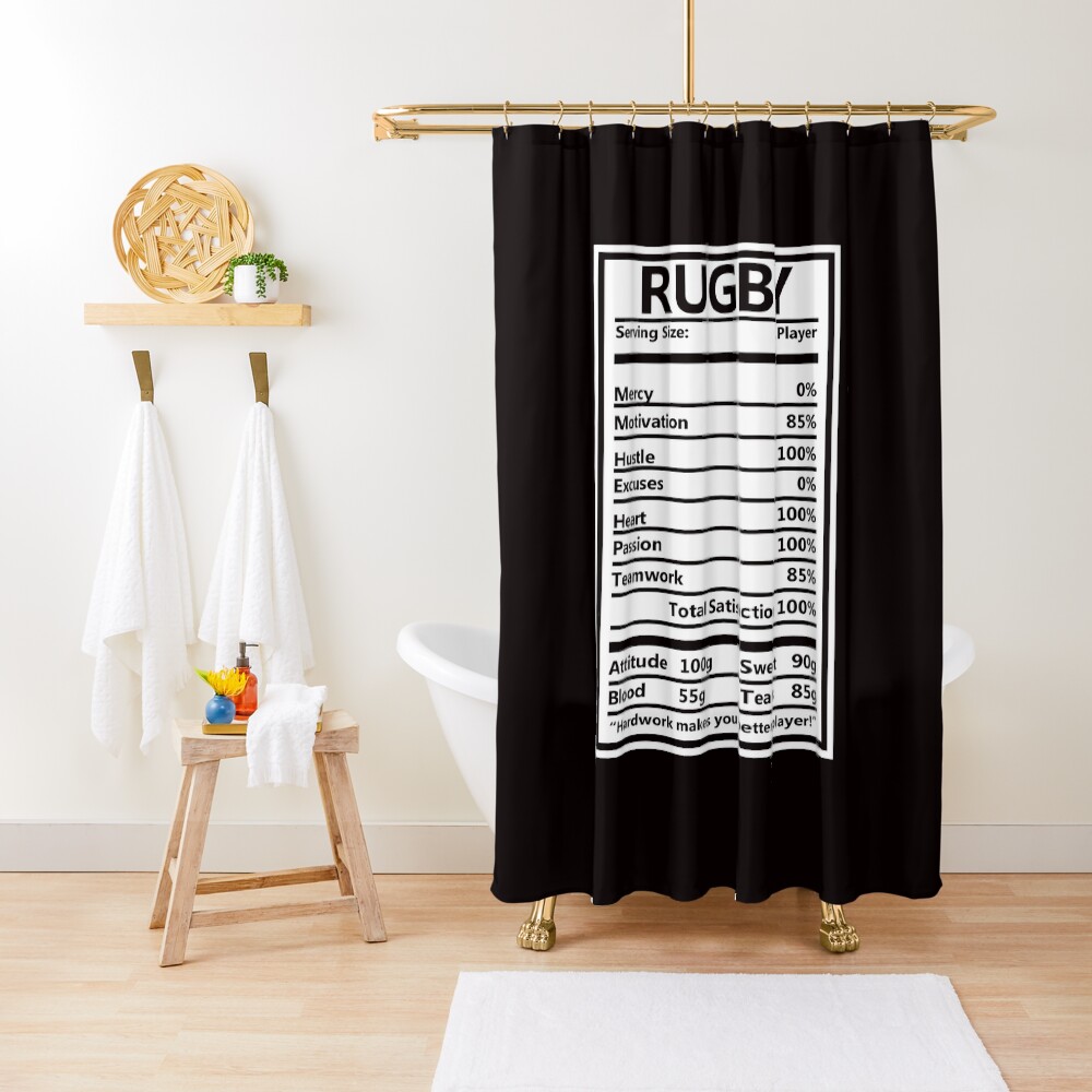 "Rugby Definition Rugby Player Gift" Shower Curtain for Sale by FY83 ...