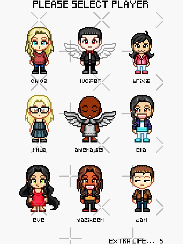 "Pixel Lucifer" Sticker by SeedsOfLily | Redbubble