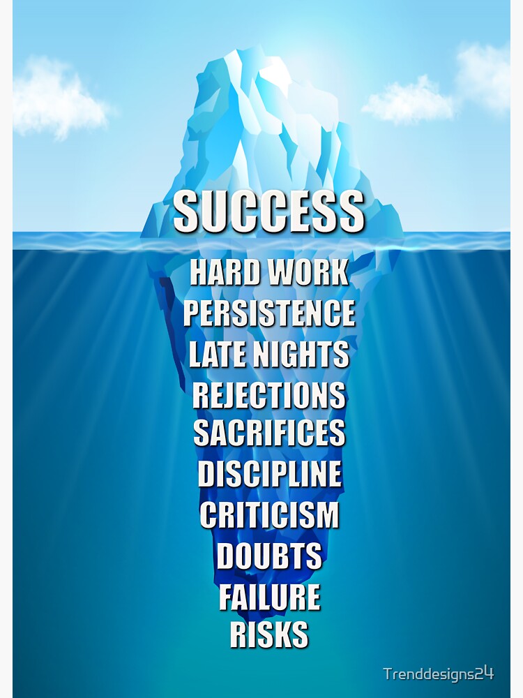 "Success iceberg motivation" Sticker for Sale by Trenddesigns24 | Redbubble