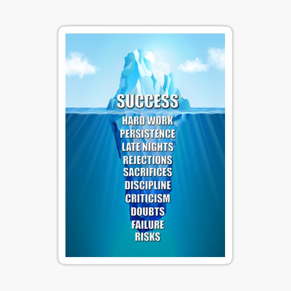"Success iceberg motivation" Sticker by Trenddesigns24 | Redbubble