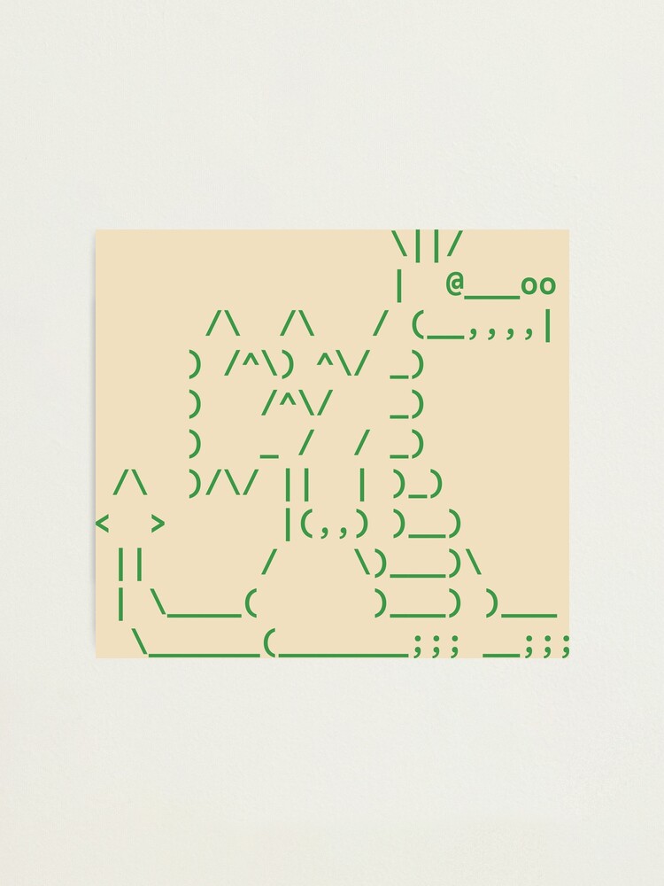 Lámina fotográfica «Arte Ascii - Dragón mágico» de tos42 | Redbubble