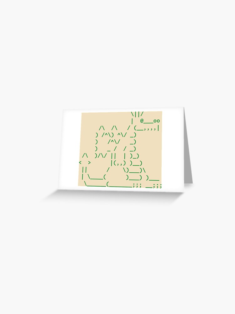 "Ascii Art - Magic Dragon " Greeting Card for Sale by tos42 | Redbubble