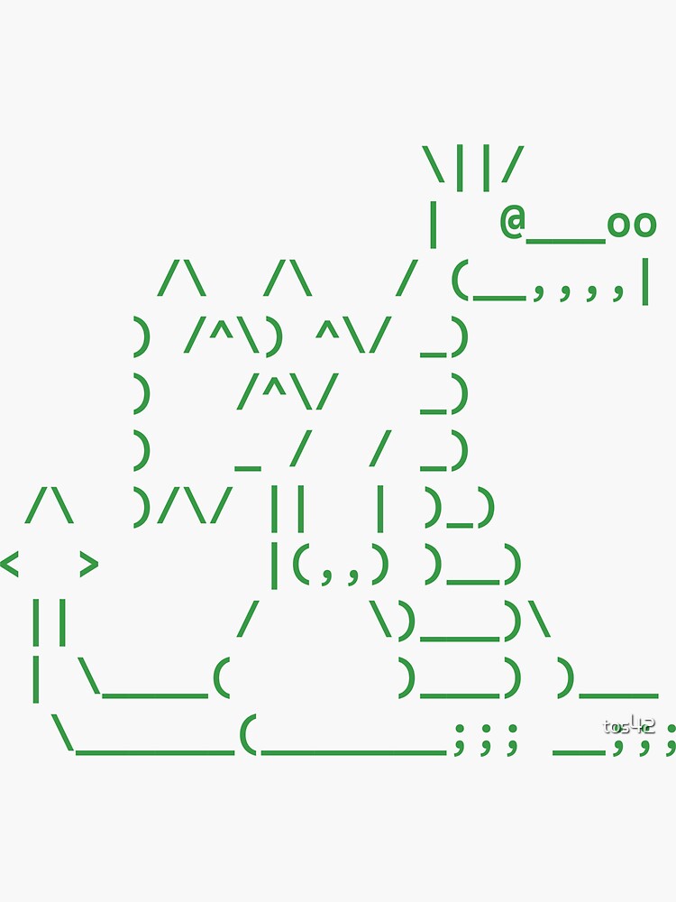 "Ascii Art - Magic Dragon " Sticker for Sale by tos42 | Redbubble
