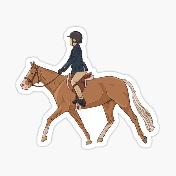 "Palomino Hunter Pony Trot" Sticker for Sale by Horses with coffee ...