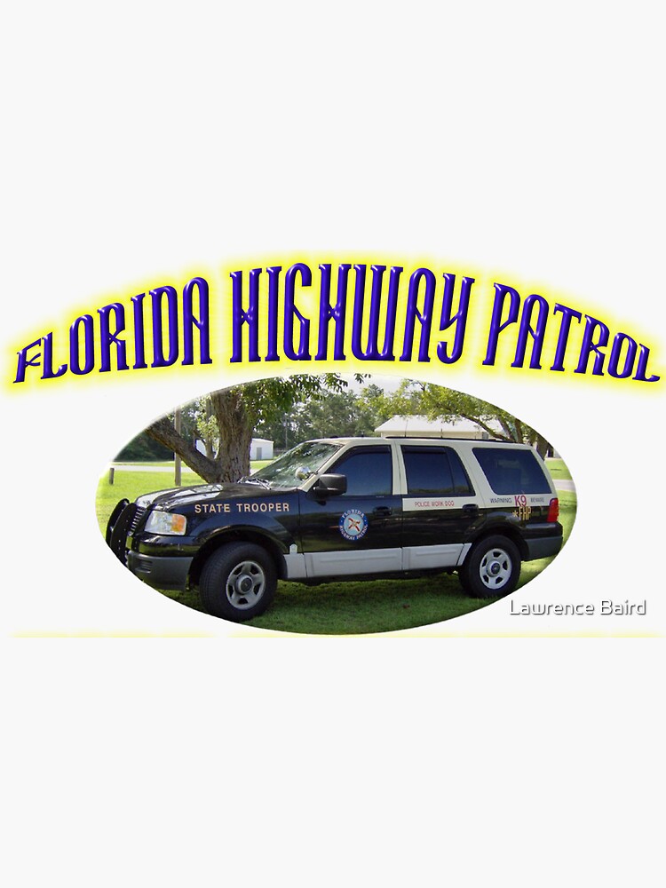 "Florida Highway Patrol" Sticker by lawrencebaird | Redbubble