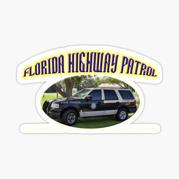 "Florida Highway Patrol" Sticker by lawrencebaird | Redbubble
