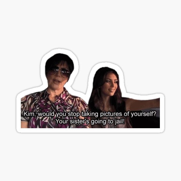"Kim K selfies" Sticker for Sale by lorih96 | Redbubble