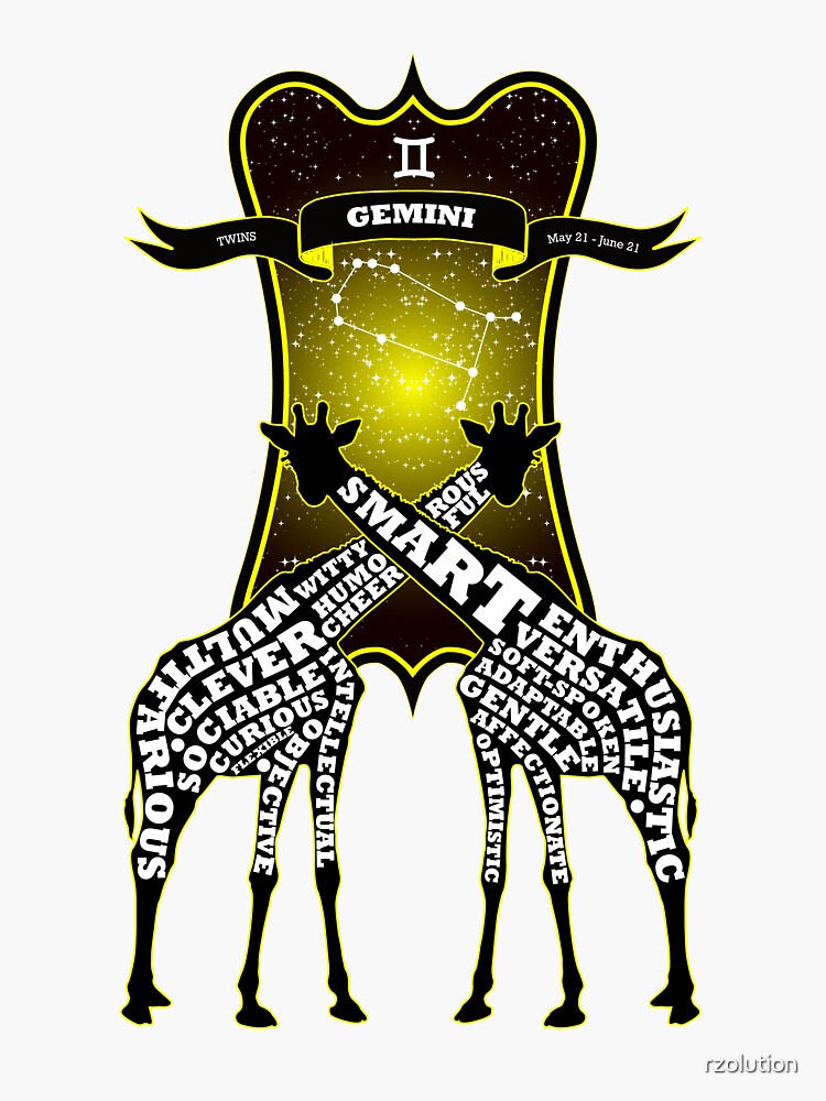 "Gemini" Sticker for Sale by rzolution | Redbubble