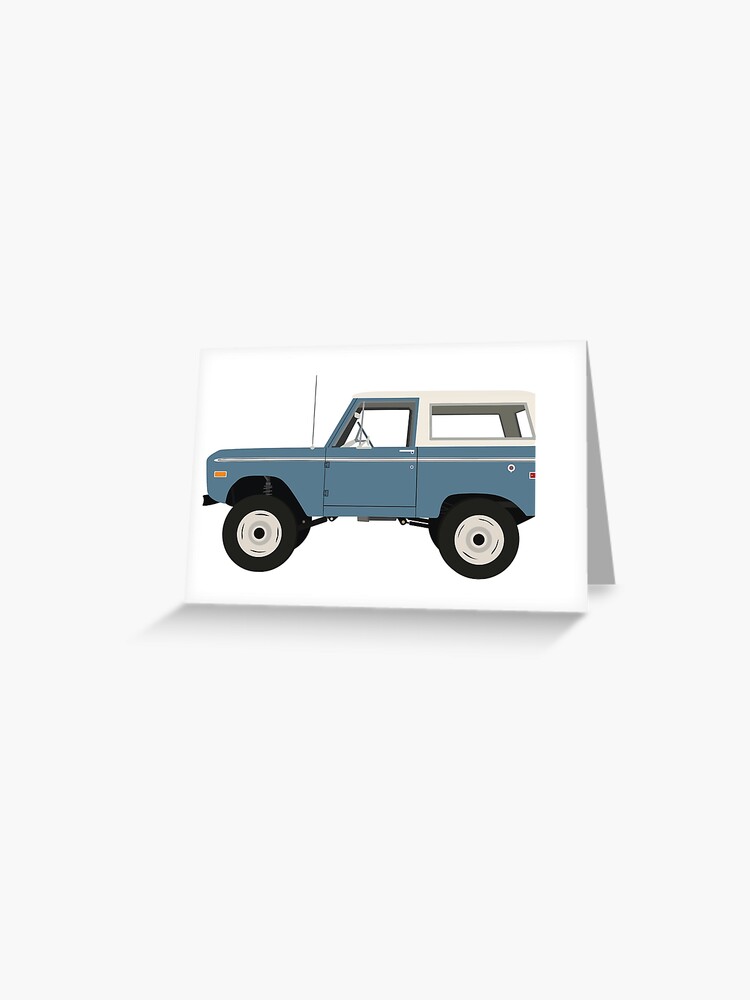 "Vintage Blue Ford Bronco" Greeting Card for Sale by eknicole | Redbubble