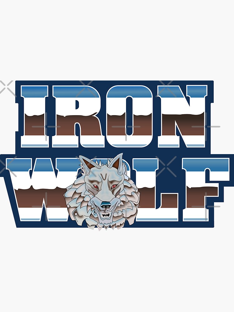 "Iron Wolf Logo Design" Sticker for Sale by carowindsfanson | Redbubble