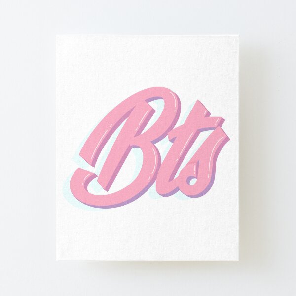 "BTS Retro Lettering" Mounted Print for Sale by isacaste | Redbubble