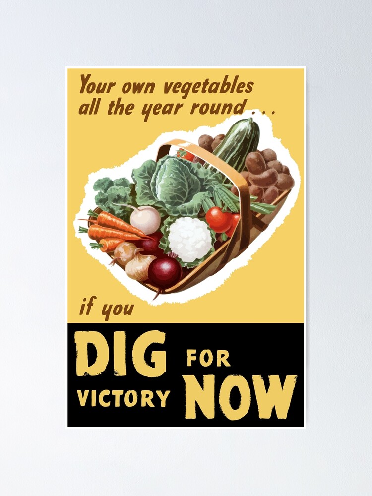 "Dig For Victory Now -- WWII" Poster for Sale by warishellstore | Redbubble