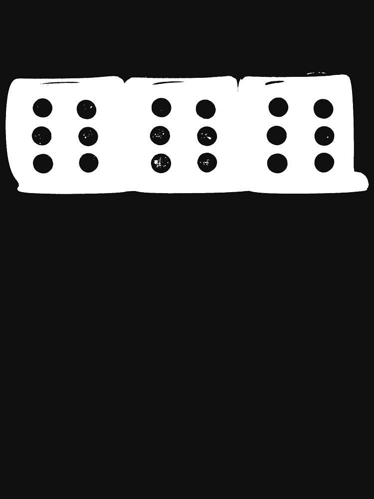 "666 Dice - White" T-shirt by ChainsawNecktie | Redbubble