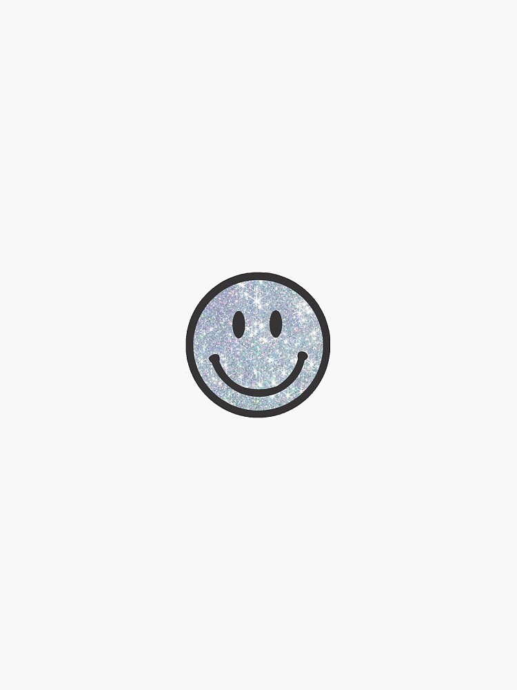 "Smiley glitter face sticker " Sticker for Sale by Tropicalocean ...