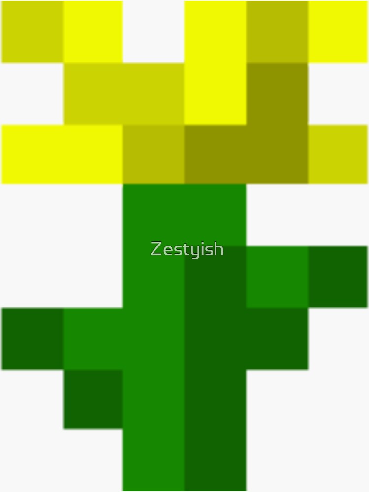 "Minecraft Dandelion Sticker" Sticker for Sale by Zestyish | Redbubble